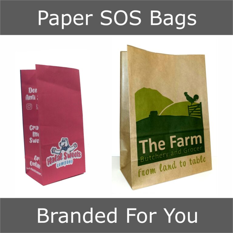 Eco SOS Paper Bags Without Handles | Branded Packaging