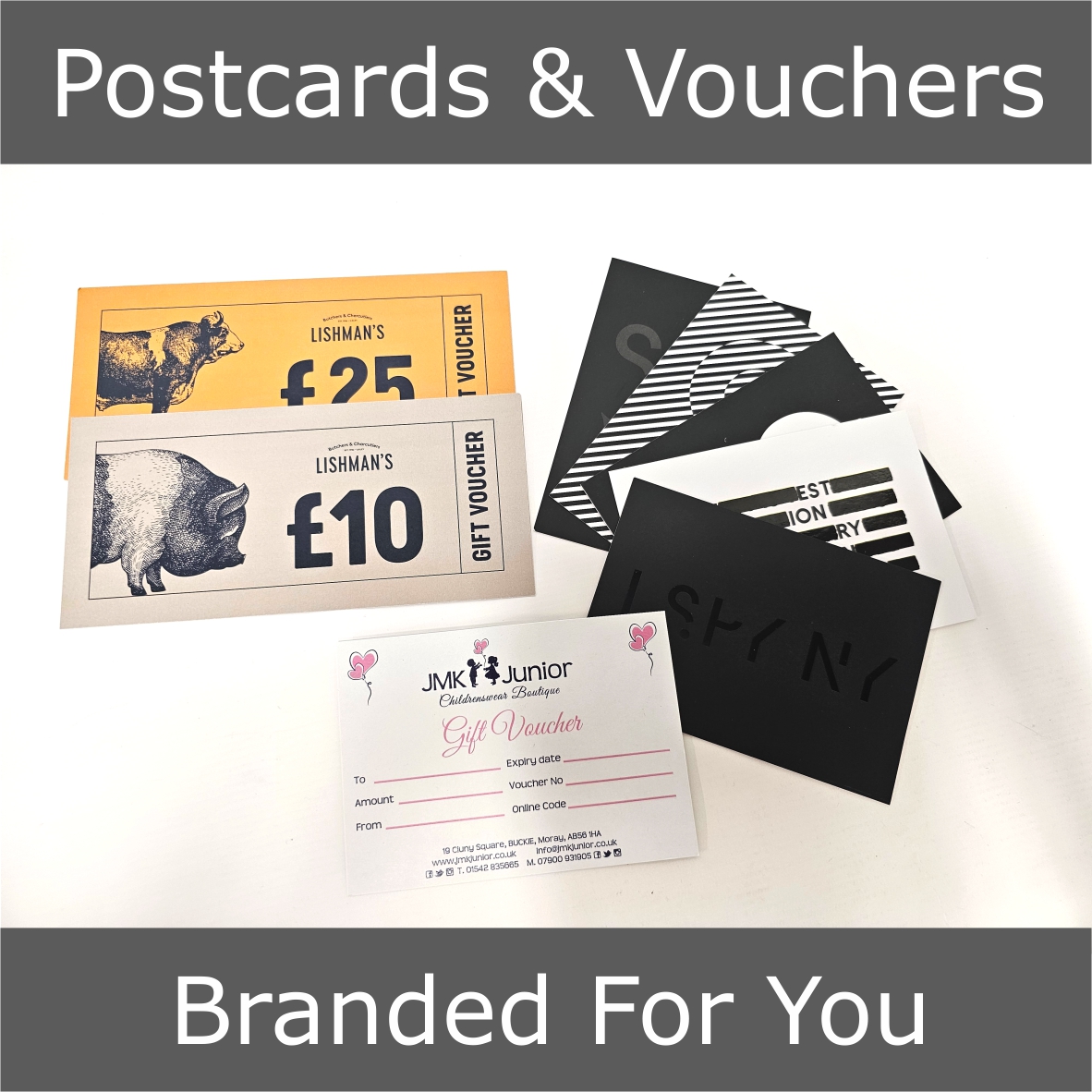 Postcards and Vouchers | ESC Packaging | Branded Packaging